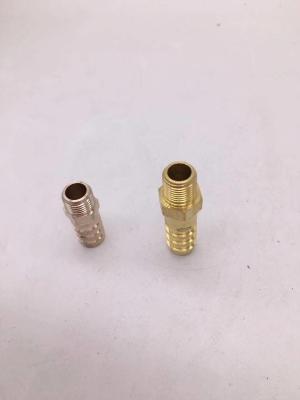 China Quick Connect NPT Thread Brass Barb Hose Adapter Size 1/4 Inch for sale