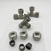 China AC-18RN BC / BD Run Tee Fittings Swivel Nut Metric Thread Bite Type Tube Fittings for sale