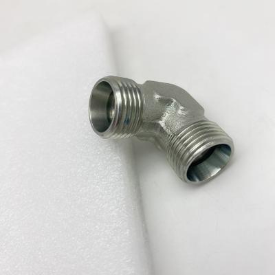 China CNC Metric Hydraulic Tube Fittings High Pressure Carbon Steel Swivel Nut 90 Elbow for sale