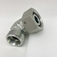 China CNC Metric Hydraulic Tube Fittings High Pressure Carbon Steel Swivel Nut 90 Elbow for sale