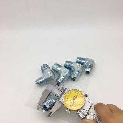 China 1jn9 Carbon Steel Hydraulic Adapter 90 Degree Elbow Jic Male 74 Cone Npt for sale