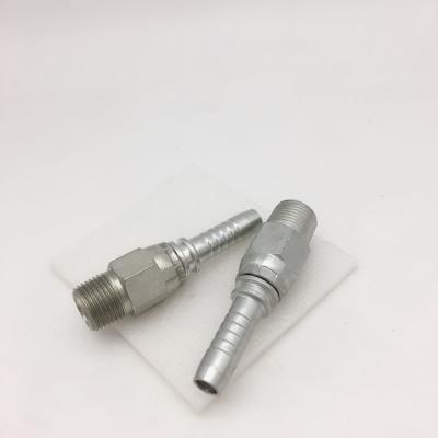 China Swivel Straight 2 Piece Crimp Hydraulic Hose Fitting 15611SW M NPT for sale
