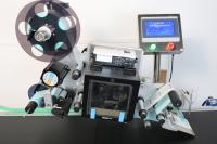 China Automatic Print and Labeling Machine 300dpi 30-80pcs/min for Flat Objects Barcode Labeling for sale