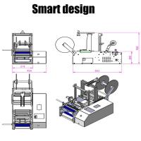 China Semi-Auto Tabletop Sticker Labeling Machine 220V 920x450x520mm with Date Code Printer for sale