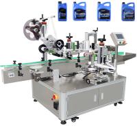 China Automatic Double Side Labeler for Square Flat Round Bottles Front Back Labeling 60 Bottles per Minute for sale