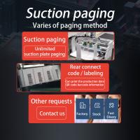 China 150 KG Full Auto Vacuum Conveyor Suction Labeller Paging Labeling Machine for Soft Bag 220V 600W for sale