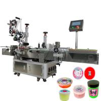 China Electric Driven Full Automatic Flat Surface Bottle Lid Top Plane Labeling Machine 150 CPM for sale