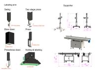 China Carton Packaging Automatic Transparent Adhesive Label Applicator for Box Sealing for sale