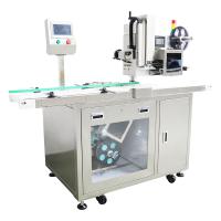 China Automatic Top and Bottom Labeling Machine with Zebra ZE500 Printer 300dpi 6-10ips for sale