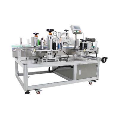 China Automatic Double Side Labeling Machine 220V 1600W for Flat Round Bottles Barcode for sale