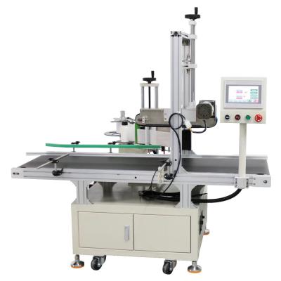 China Fully Automatic Desktop Flat Labeling Machine 200W 220V for Square Bottle Doypack Printer for sale