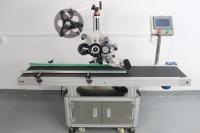 China PLC Controlled Automatic Desktop Doypack Pouch Label Applicator for Flat Surface 120W for sale