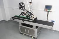 China PLC Controlled Automatic Desktop Doypack Pouch Label Applicator for Flat Surface 120W for sale