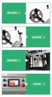 China Electric Automatic Flat Plastic Box Labeling Machine 68kg 220V Desktop Surface Labeler for sale