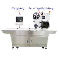 China Automatic Weighing Printing Labeling Machine 300dpi 220V for Food Packaging for sale