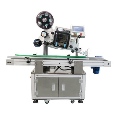 China 150 KG Automatic Flat Labeling Machine 300dpi Barcode Print Pasting Label Applicator for sale