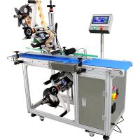 China Automatic Top Bottom Labeling Machine 30-120pcs/min 220V Prepackaged Food Date Coder for sale