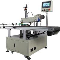 China Wood Packaging Material Automatic Flat Surface Paging Labeling Machine for Chemical Bags for sale