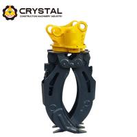 China Custom Excavator Hydraulic Rotating Grapple Log / Ironware Grab For Excavator for sale