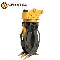 China Custom Excavator Hydraulic Rotating Grapple Log / Ironware Grab For Excavator for sale
