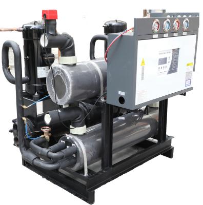 China Tube In Shell Condenser Industrial Chiller 20HP 450kg For Industrial Cooling Needs for sale