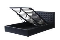 China Tufted Headboard Solid Wood Double Bed Modern Style Designs Sofa Cum Full Line Shape for sale