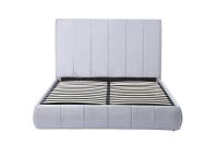 China Wooden Modern 2.03m Queen Size Platform Bed High Back Hotel for sale