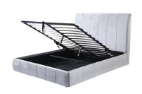 China Wooden Modern 2.03m Queen Size Platform Bed High Back Hotel for sale