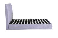 China Wooden Modern 2.03m Queen Size Platform Bed High Back Hotel for sale