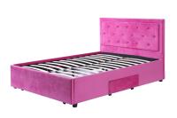 China Fabric Remoyable Upholstered Platform Bed Frame Modern Style Double King Size for sale
