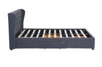 China Minimalist 160*200cm King Size Platform Bed Frame Four Drawers for sale