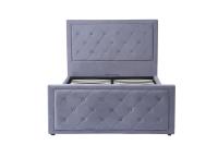 China Odm 1.6x2m Queen Size Platform Bed Bedroom Furniture Upholstery Fabric Velvet for sale