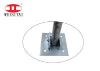 China Adjustable Q235 Steel Scaffolding Swivel Screw Jack Base Plate for sale