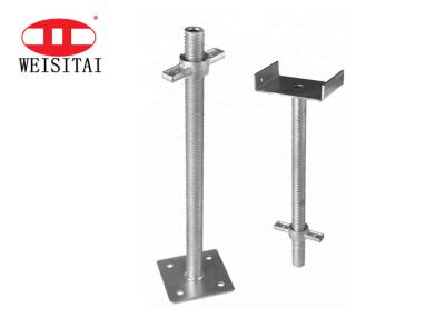 China 48MM Solid Jack Base Adjustable Support Galvanized Scaffold U Heads for sale