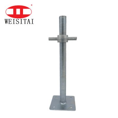 China Solid Q235 Adjustable U Head Galvanized Screw Hollow Jacks With Nut for sale