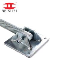 China Adjustable Screw 26mm Scaffolding Base Jacks With Swivel Base Plate for sale