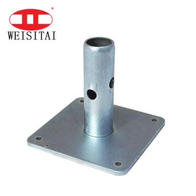 China Small Electro Galvanized 30MM Steel Scaffolding Parts Jack Base Plate for sale