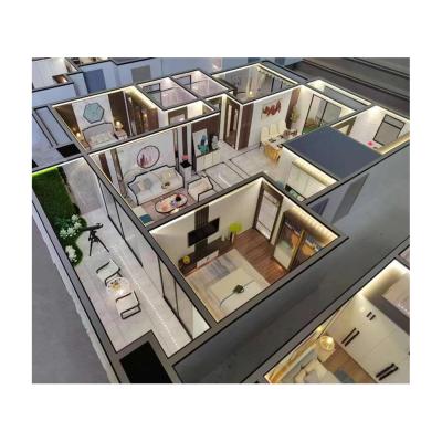 China 1:25 Scale Contemporary House Interior Model with LED Illumination for Architectural Presentations for sale