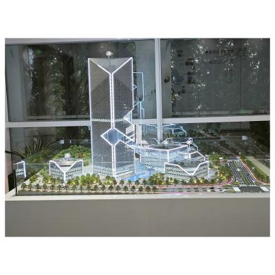China 1:100 Scale Skyscraper Model with LED Illumination for Real Estate Presentations and Architectural Displays for sale