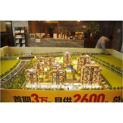 China 1:100 Scale Architectural Model with LED Lighting for Real Estate and Commercial Development Display for sale