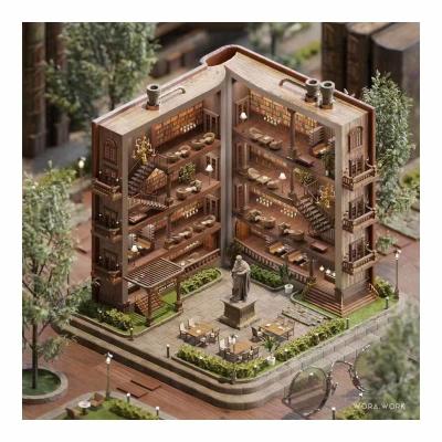 China 1:20 Scale Architectural Workspace Models - Creative Miniature Interior Design Displays with Detailed Craftsmanship for sale