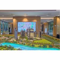 China 1:100 Scale Luxury Residential Architectural Model with River View and Illuminated Design for Real Estate Presentation for sale