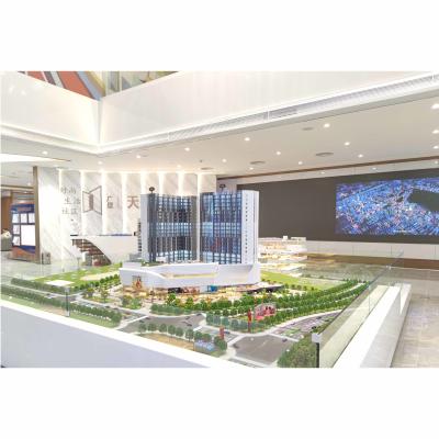 China 1:100 Scale High-Rise Building Architectural Model with Landscape Display for Commercial Presentations for sale