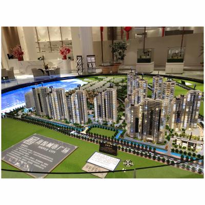 China 1:100 Scale Haiyue City Architectural Model with LED Lighting - Modern Residential & Commercial Complex Display for sale