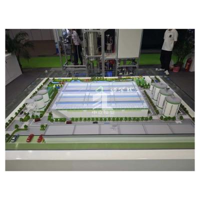 China 1:100 Scale Water Treatment Plant Model - Architectural Sewage Treatment Facility with Storage Tanks & Filtration Units for sale