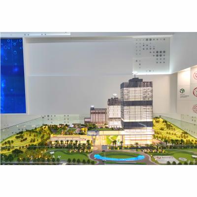 China 1:150 Scale Modern Office Architectural Model with LED Lighting and Green Spaces for Urban Planning Presentations for sale