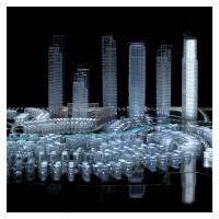 China Cityscape Architectural Scale Model with High-Rise Towers - 30 Day Production, Custom Lighting Options for sale