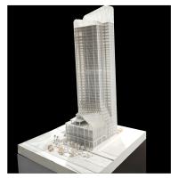 China Modern N Scale Skyscraper Curved Facade Architecture Model 1:100 Scale with Urban Landscape Details for sale