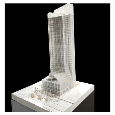 China Modern N Scale Skyscraper Curved Facade Architecture Model 1:100 Scale with Urban Landscape Details for sale