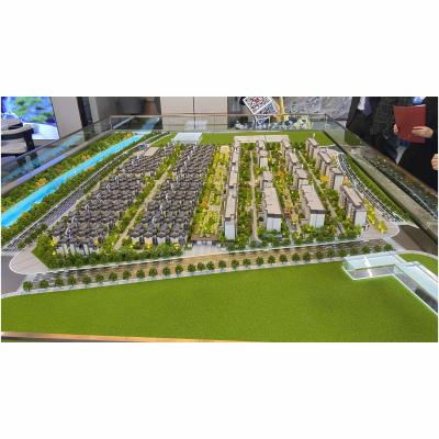 China 1:150 Scale Architectural Model of Large Residential Community with Villas, Green Landscaping and Water Features for sale